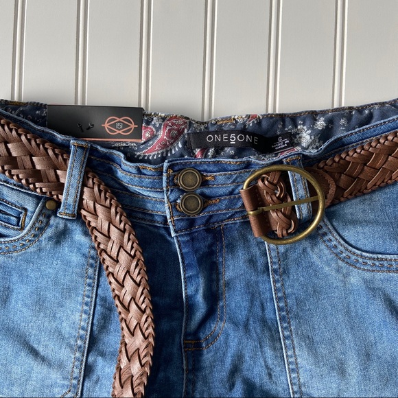 one 5 one | Shorts | One 5 One Jean Shorts Braided Belt | Poshmark